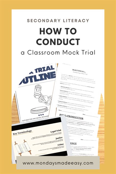 How To Conduct A Classroom Mock Trial Mondays Made Easy