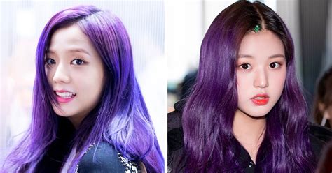 Here Are 10 S Of Female Idols Who Rocked Gorgeous Purple Hair