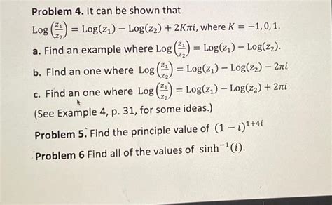 Solved Problem It Can Be Shown That Log Chegg Com