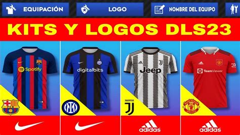COMO PONER KITS Y LOGOS EN DLS 23 DREAM LEAGUE SOCCER 2023 UNIFORMES Y