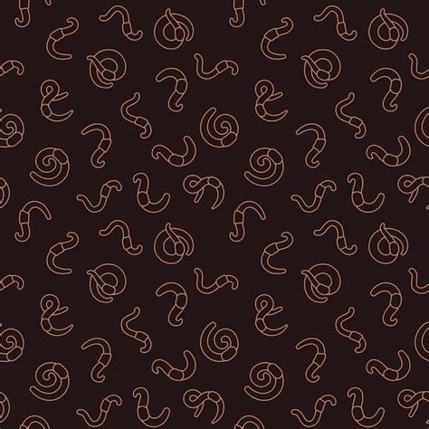 Premium Vector Abstract Vector Concept Seamless Pattern With Worms Outline Signs