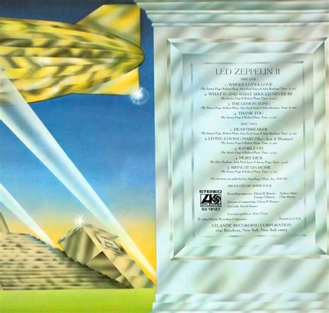 Led Zeppelin Led Zeppelin Ii Album Cover Gallery And 12 Vinyl Lp