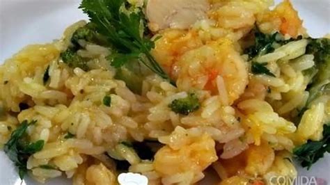 Receita de Risoto de camarão e alho poró brócolis Comida e Receitas