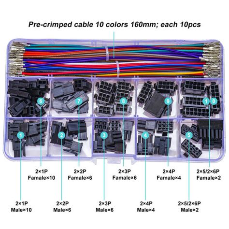 Getuscart Yoeruyo Molex Connector Kit Micro Fit 30mm Pitch Connector