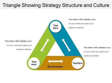 Triangle Showing Strategy Structure And Culture Powerpoint Slide