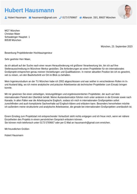 Bewerbungsschreiben Beispiel Für Ingenieure Jobseeker