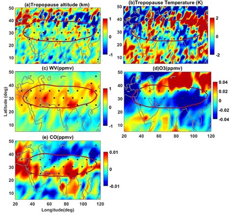 Longitude Latitude Section Of The Mean Difference Between Active And