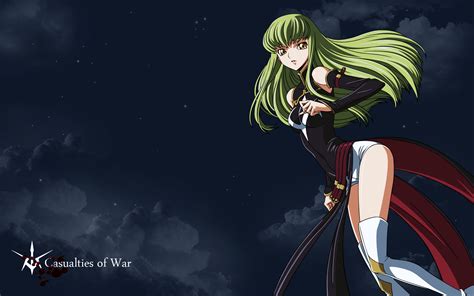 Cc Code Geass Green Hair Uniform Yellow Eyes Anime Wallpapers