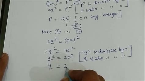 Prove Root 2 Irrational Ll Contradiction Method Ll Class 10 9 L Ch 1 Real Numbers Youtube
