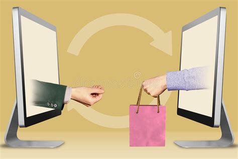 Informatieconcept Twee Handen Van Computers Stapel Munten En Gebaar