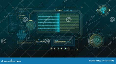 Futuristic Hud Design Of Sci Fi Data Stock Vector Illustration Of