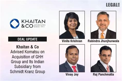 Khaitan Co Advised Komatsu On Acquisition Of GHH Group And Its Indian