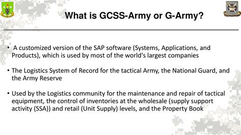 Define Gcss Army Operations Ppt Download