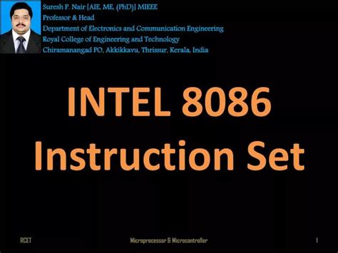 ppt intel 8086 instruction set powerpoint presentation free download