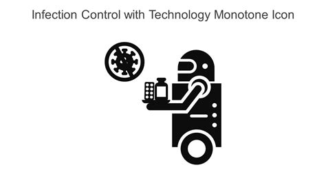 Infection Control With Technology Monotone Icon In Powerpoint Pptx Png