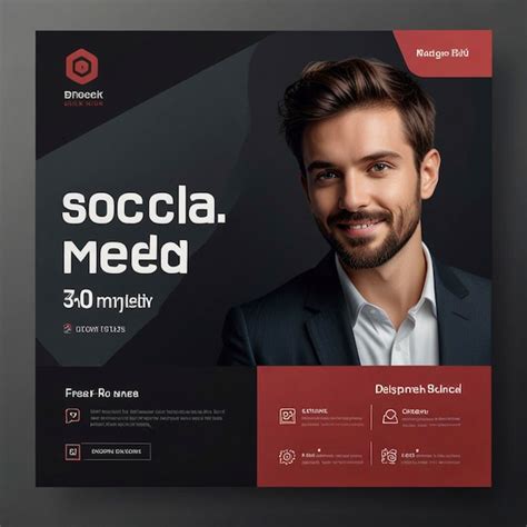 A Poster For A Man That Says Quot Social Media Quot On It Premium Ai