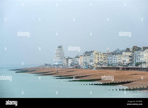 The Seafront In St Leonards In East Sussex Dominated By Marine Court
