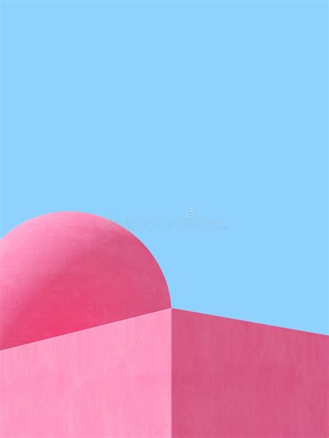 3d Illustration Of Abstract Architecture Background Minimal Architectural Poster Stock
