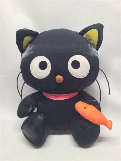 Vintage Sanrio Smiles Chococat Hello Kitty Black Cat Plush Toy 2001