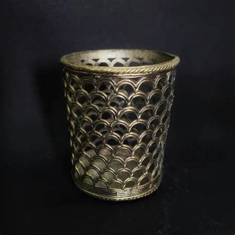 Custom Made Golden Brass Pen Holder For Office Sizedimension
