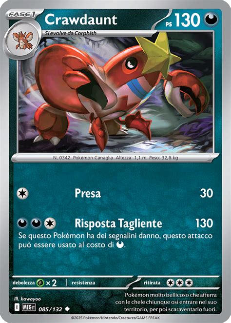 Crawdaunt Megaevoluzione 85 Pokémon Central Wiki