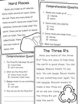 Earth Day Reading Comprehension Passages And Questions TpT
