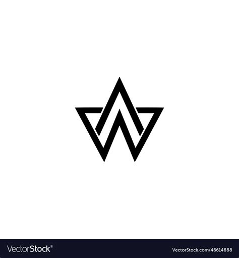 Aw Initials Logo Design Initial Letter Royalty Free Vector
