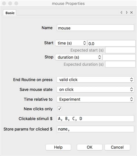 How Do I Use A Mouse Response In A Conditional Task Builder Psychopy