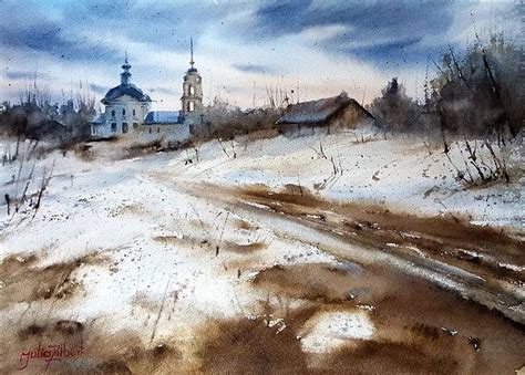 Зимняя картина с церковью искусство зимней фотографии