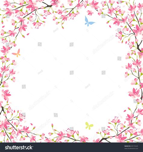 Sakura Frame Stock Vector Royalty Free 49172425