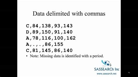 How To Use Sas Lesson 12 Reading Data Into Sas Part 1 Youtube