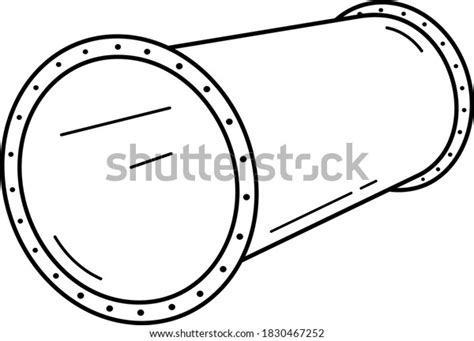 Welded Pipe Assemblies Vector Outline Icon Stock Vector Royalty Free