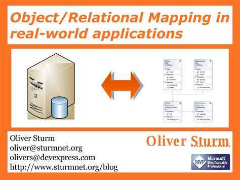 Object Relational Mapping In Real World Applications Ppt Databases