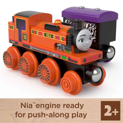 THOMAS FRIENDS WOODEN RAILWAY NIA ENGINE AND CARGO CAR E Trains