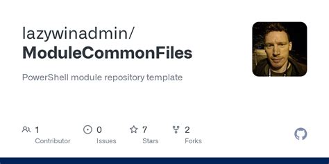 Github Lazywinadminmodulecommonfiles Powershell Module Repository Template