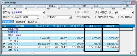 Q科目ごとに月別の残高や発生推移を一覧で見る方法 月次残高推移表 株式会社ソリマチサポートセンター