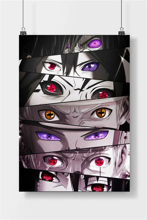 Luna Marissa Naruto Sharingan Anime Poster Çerçevesiz Duvar Posteri