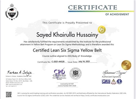 Sayed Hussainy On Linkedin Leansixsigmayellowbelt
