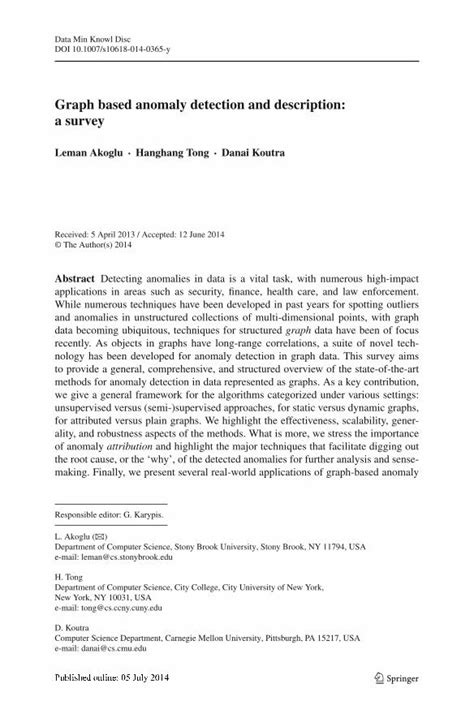 pdf graph based anomaly detection and description a survey dokumen