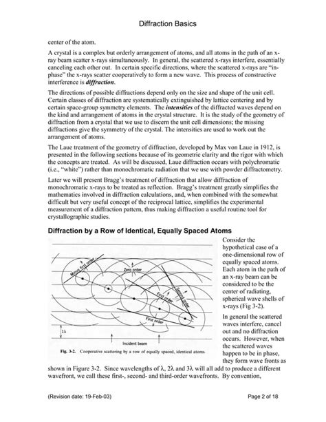 X Ray Diffraction Basics Pdf Chemistry Science