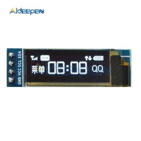 0 91 inch 128x32 iic i2c white oled lcd display diy module ssd1306 dri