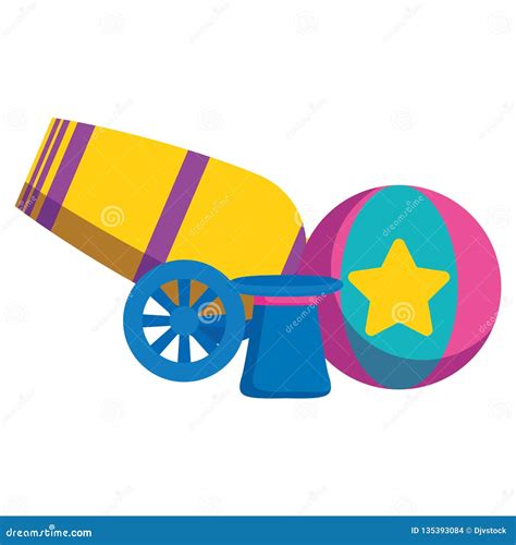 Circus Canon Man Icon Vector Isolated On White Background Logo 125784516
