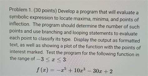 Solved Problem 1 30 Points Develop A Program That Will