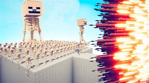100x MINECRAFT SKELETON 1x GIANT Vs EVERY GOD TABS Totally