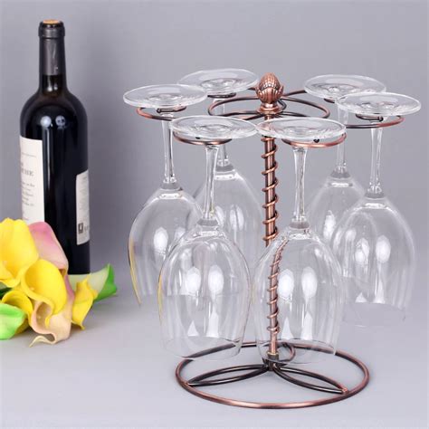 Wine Glass Rack Red Wine Glass Drying Rack For 6 Glasses Stemware