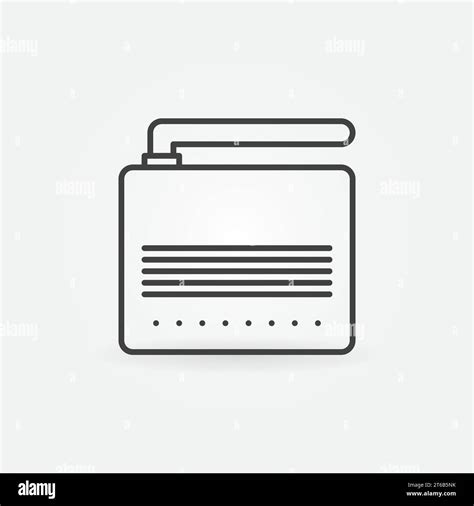 Adsl Modem Or Router Vector Icon Or Symbol In Thin Line Style Stock