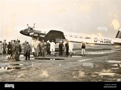A Lufthansa Airlines Four Engine Focke Wulf Condor Aircraft Before Take Off The Focke Wulf