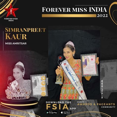Simranpreet Kaur Became Forever Miss Amritsar 2022 Miss India Star
