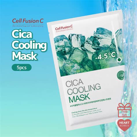 Pcs Cell Fusion C Cica Cooling Mask Pcs Korean Mask Pack Shopee Singapore
