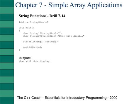 Ppt Chapter 7 Simple Array Applications Powerpoint Presentation